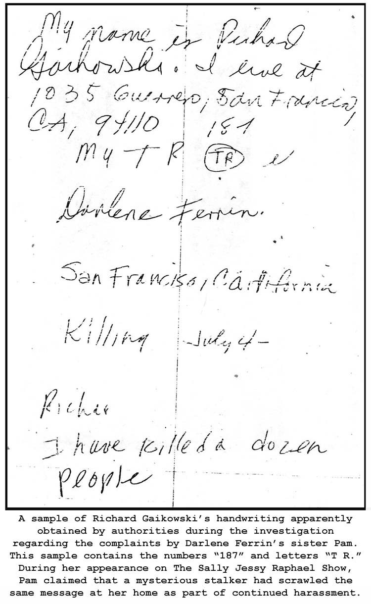 Zodiac Killer - RICHARD GAIKOWSKI